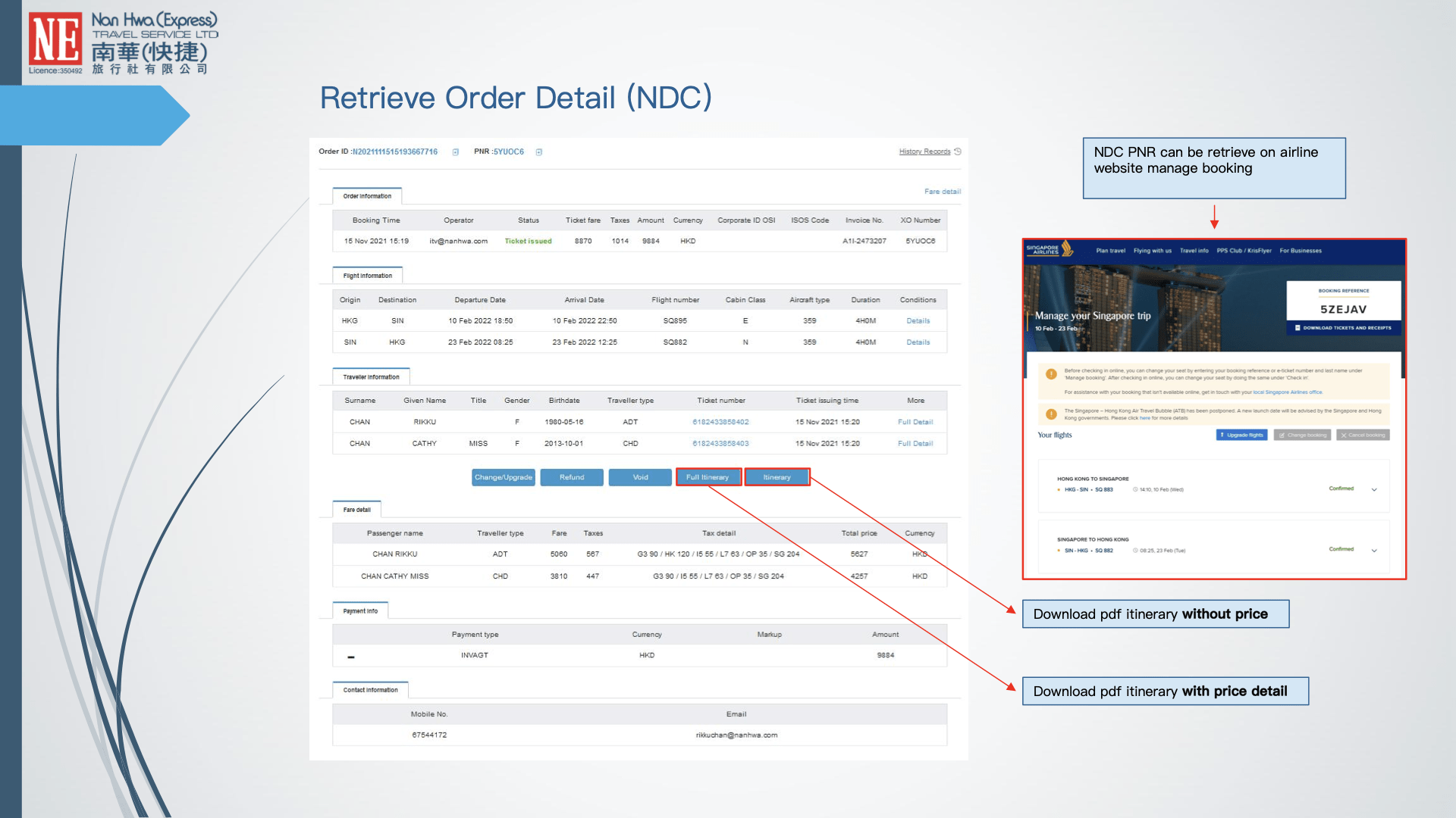 Retrieve Order Detail (NDC) - Nan Hwa (Express)